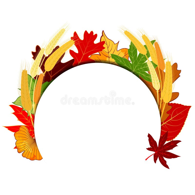Thanksgiving Colorful Autumn Leaf Stock Illustration - Illustration of ...