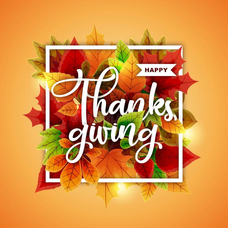 Thanksgiving Concept with Realistic Background Vector Design Stock ...