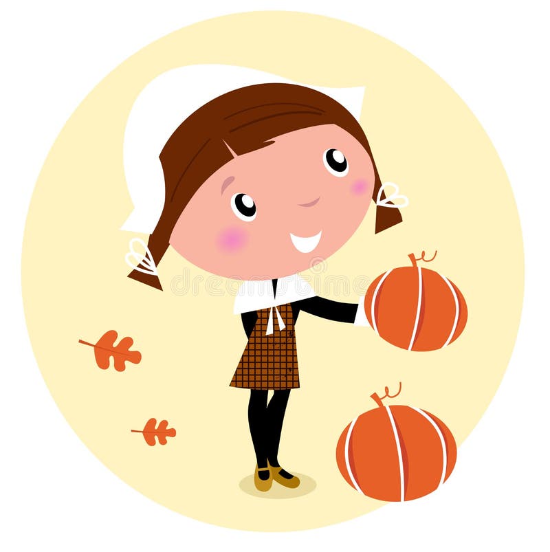 Happy Female Pilgrim Stock Illustrations – 182 Happy Female Pilgrim ...