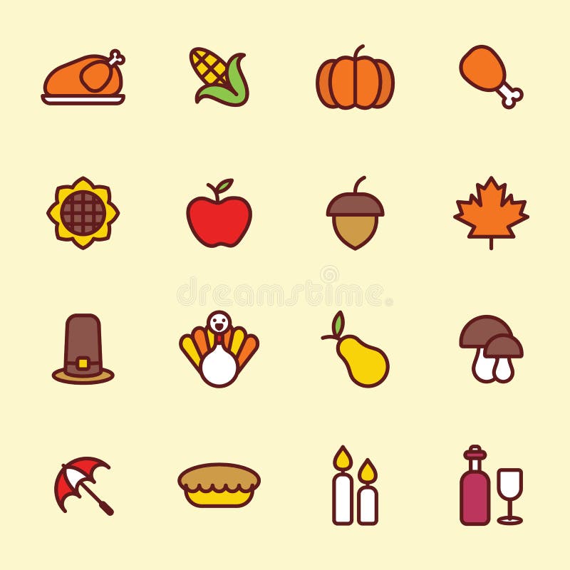 Thanksgiving Day Icon stock vector. Illustration of line - 98450944