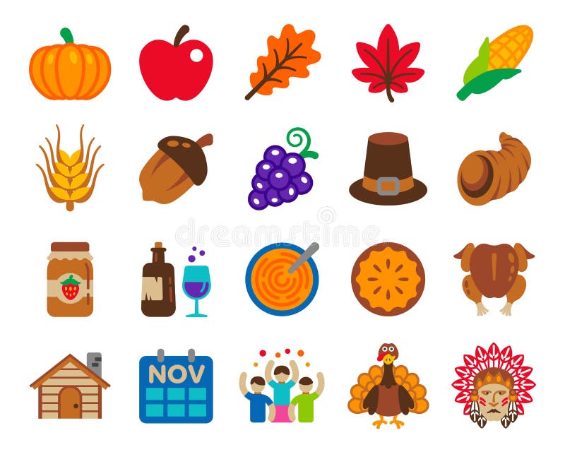 Thanksgiving Day icon stock vector. Illustration of native - 128317827