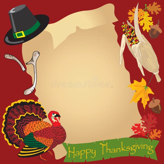Thanksgiving day scrol stock vector. Illustration of icons - 11367153