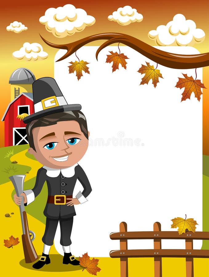 Cartoon Hunter Pilgrim Stock Illustrations – 16 Cartoon Hunter Pilgrim ...