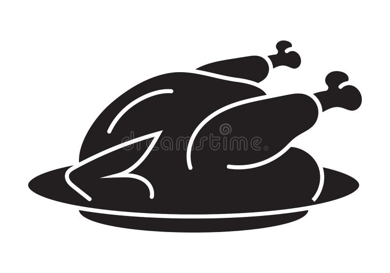 Cooked Turkey Silhouette Stock Illustrations – 300 Cooked Turkey ...