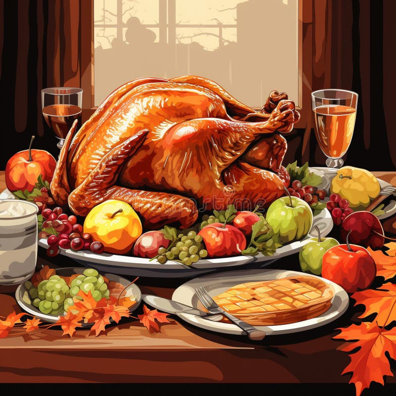 Thanksgiving Dinner Table stock image. Image of feast - 295389593