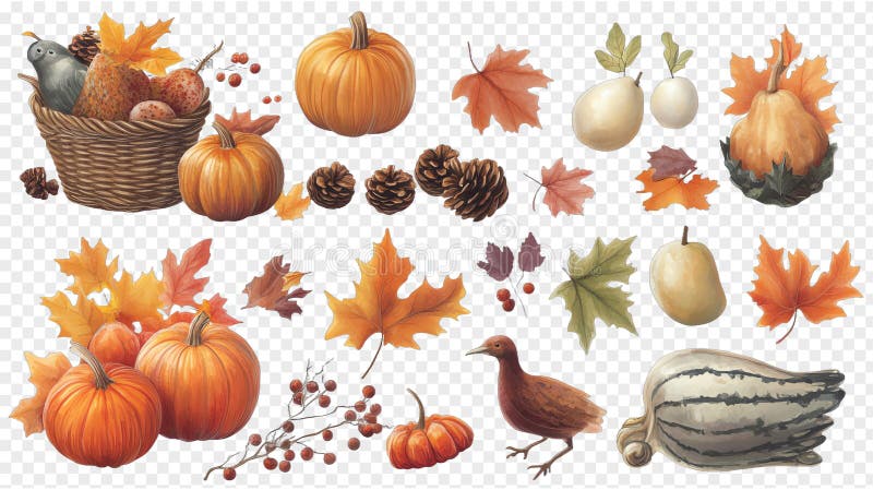 Thanksgiving Elements Set stock photo. Illustration of thanksgiving ...