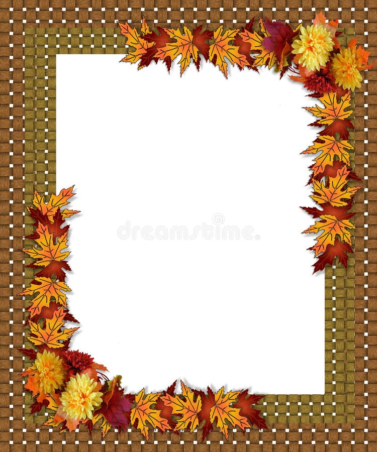 Thanksgiving Fall Autumn Border Stock Illustration - Illustration of ...