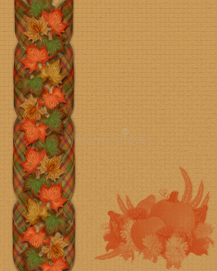 Thanksgiving Fall Border stock illustration. Illustration of digital ...