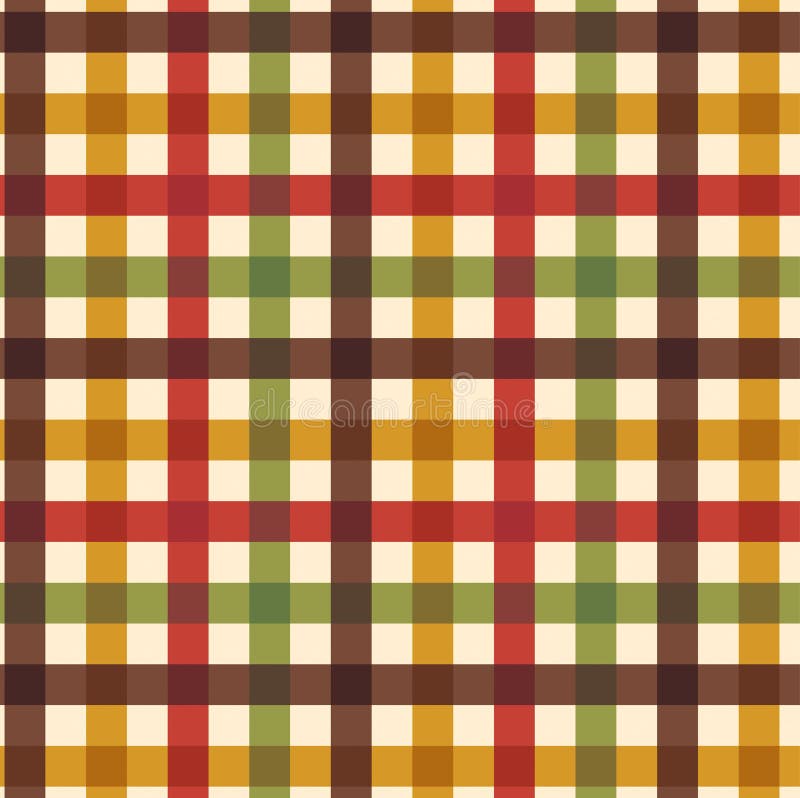 Thanksgiving/ Fall Plaid Pattern Stock Illustration - Illustration of ...
