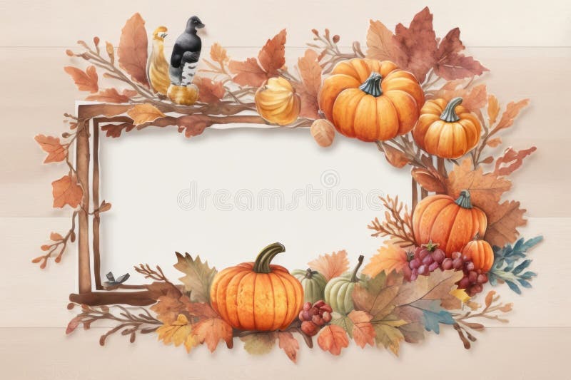 Thanksgiving Frame Enhancement: Sticker with Style and Variety Stock ...