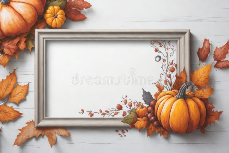 Thanksgiving Frame Enhancement: Sticker with Style and Variety Stock ...