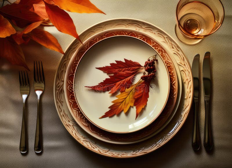 Thanksgiving and Halloween Table Setting. the Concept of the Autumn ...