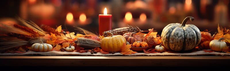 Thanksgiving Header stock illustration. Illustration of maple - 293815839