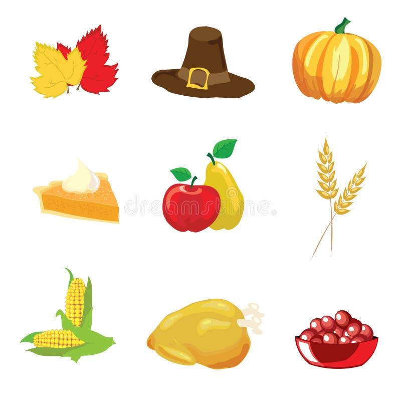 Thanksgiving icons stock vector. Illustration of golden - 14890059