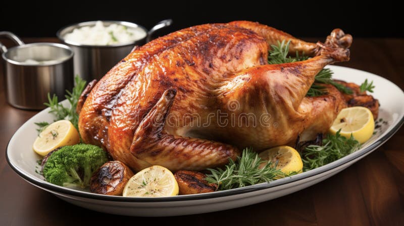 Thanksgiving Roasted Turkey Isolated on White Sele Stock Illustration ...