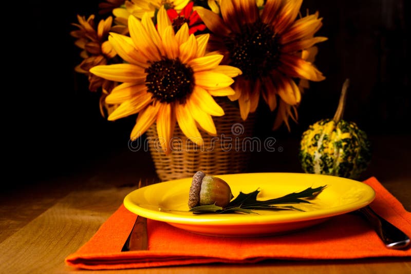 Thanksgiving serving table stock photo. Image of natural - 33831950