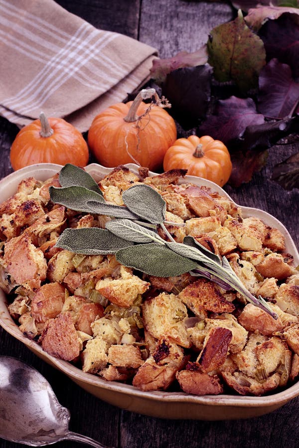 Thanksgiving Stuffing stock photo. Image of copy, bread - 35325366