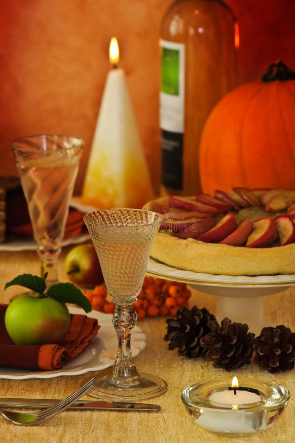 Thanksgiving Table stock image. Image of brown, harvest - 10906633