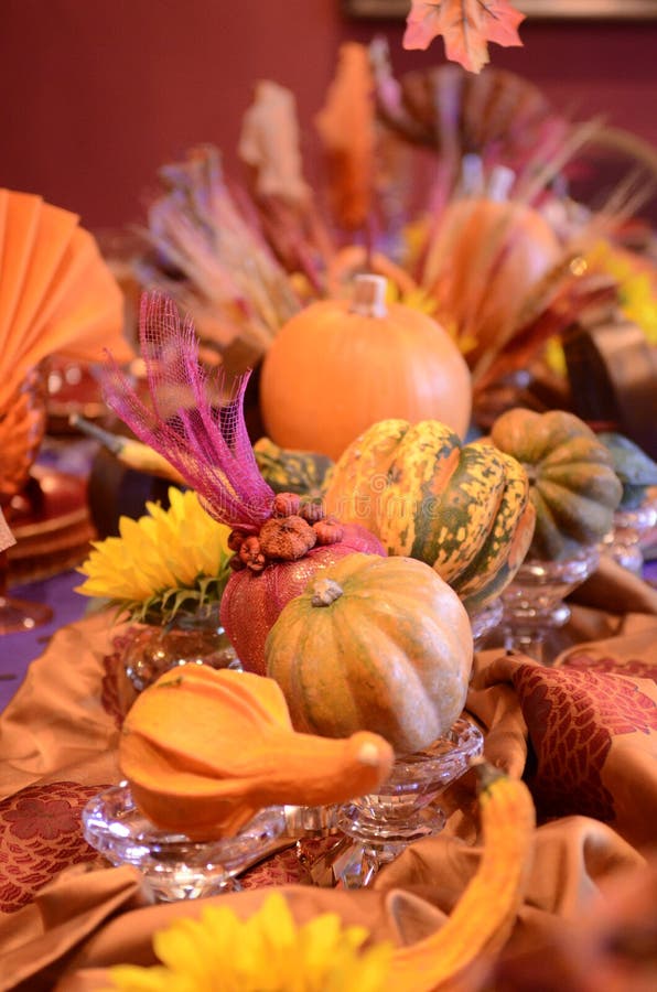 Thanksgiving Table stock photo. Image of festive, gourd - 47396328