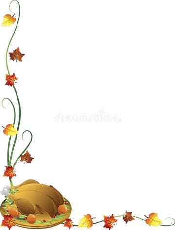 Thanksgiving turkey border stock vector. Illustration of thanksgiving ...