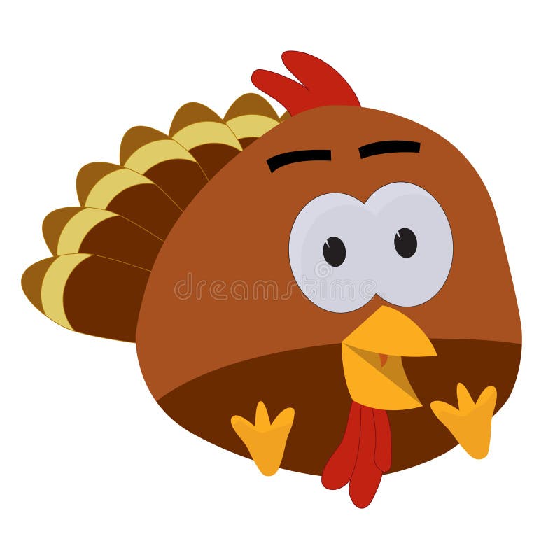 Thanksgiving Baby Turkey Cartoon Stock Illustration - Illustration of ...