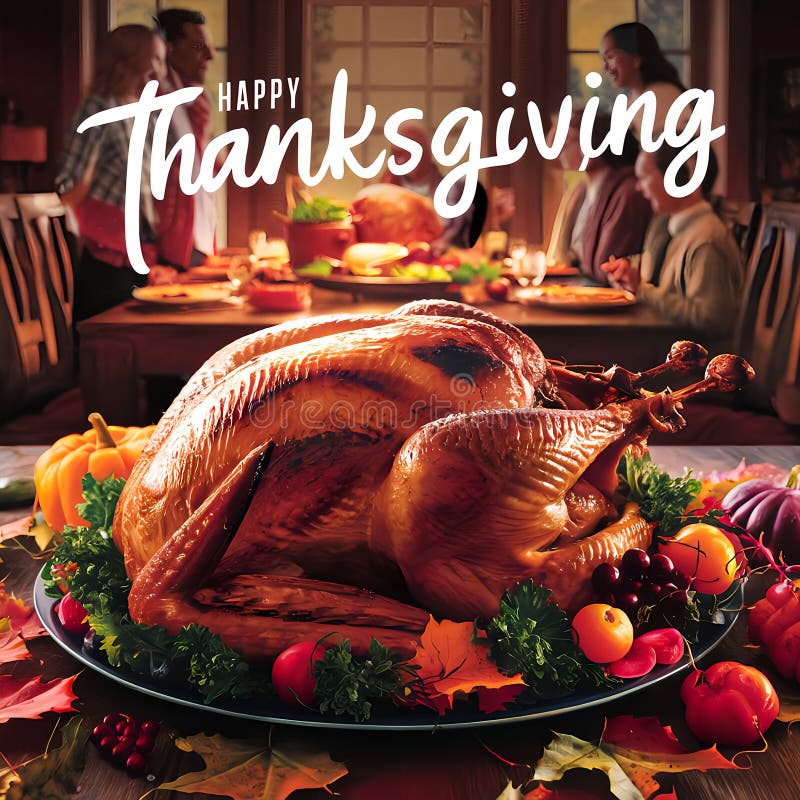 Thanksgiving Turkey Chicken Art Print Stock Illustration - Illustration ...