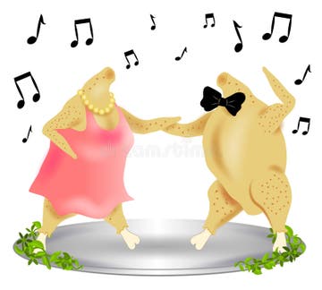 Thanksgiving Turkey Dance 2 Stock Illustration - Illustration of ...