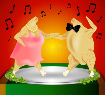 Thanksgiving Turkey Dance stock illustration. Illustration of turkeys ...