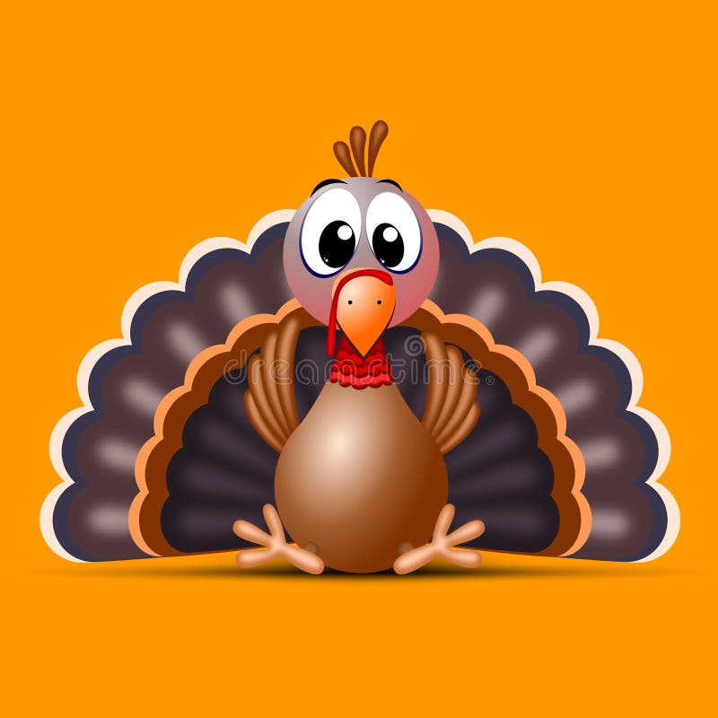 Funny Thanksgiving Turkey - Cartoon Illustration Stock Illustration ...