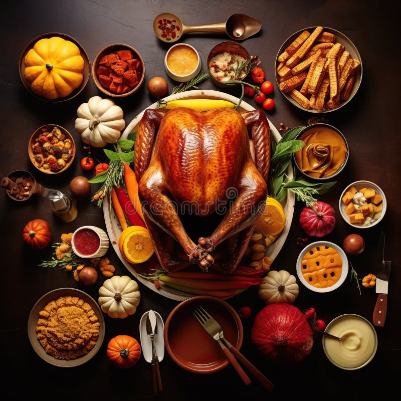 Thanksgiving Turkey Meat Background High Quality Ai Generated Image ...