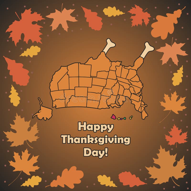 Thanksgiving Greeting Card. Stock Vector - Illustration of thanksgiving ...