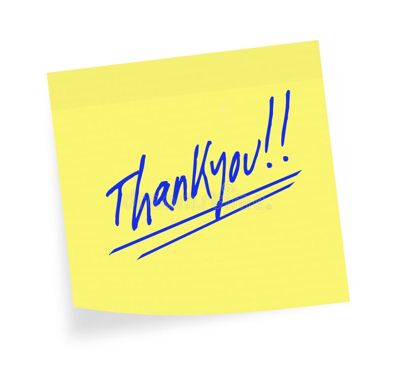 Thank You Sticky Note Stock Illustrations – 174 Thank You Sticky Note ...