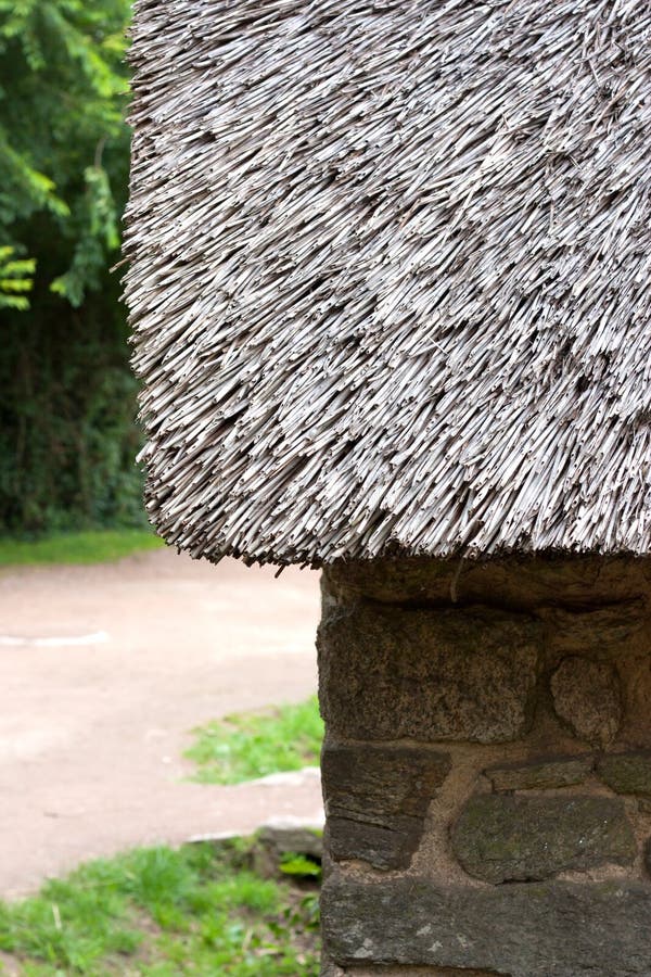 Thatched cottage stock photo. Image of roof, wall, stone - 25810322