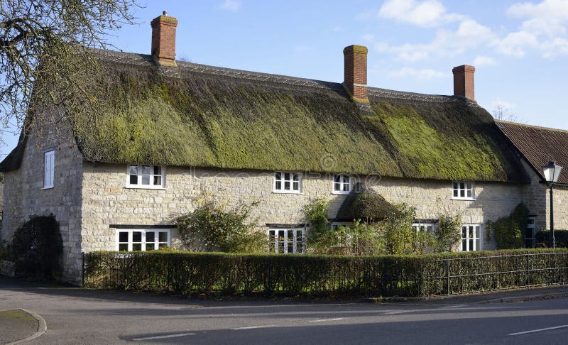 Thatched Farmhouse stock image. Image of clouds, traditional - 105080581
