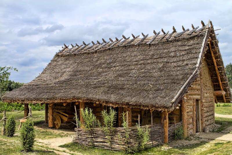 Thatched Medieval House stock photo. Image of chimneys - 2030340