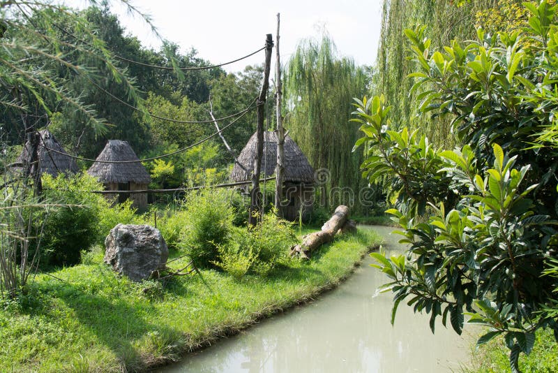 Thatched hut stock photo. Image of tropical, exotic, thatched - 48648946