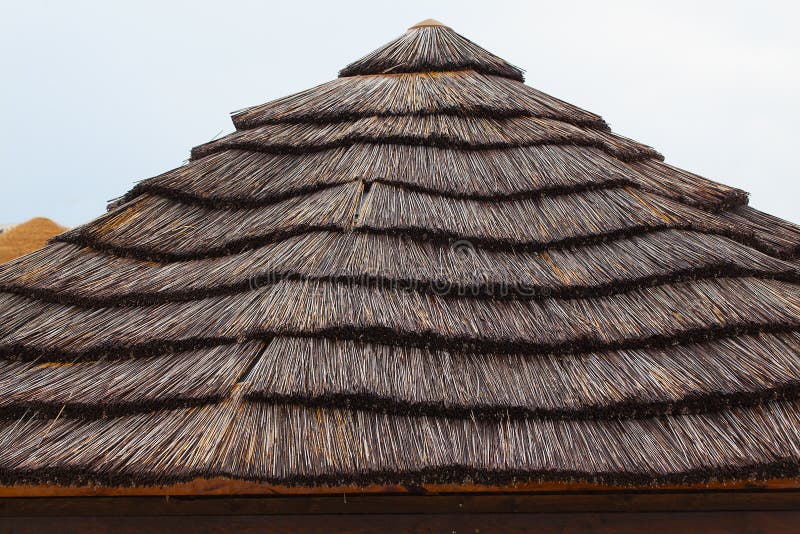 Thatched roof. stock photo. Image of shelter, straw, outdoor - 94347778