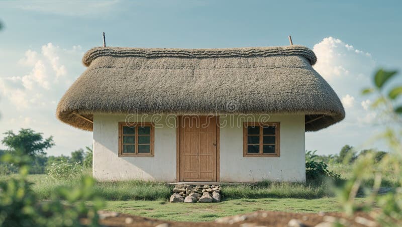 Thatched Roof Hut Primitive Dwelling Rural Structure Stock Image ...