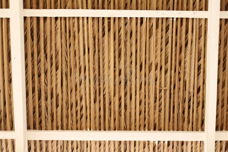 Thatched Roof of a Small Hut Stock Photo - Image of rooftop, canvas ...