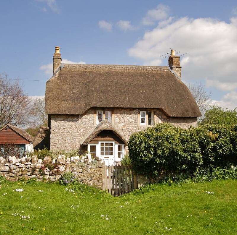 Thatched Rural Cottage stock image. Image of cottage - 12733859
