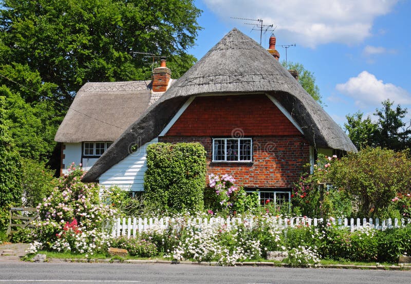 Thatched Village Cottage stock photo. Image of building - 1575506