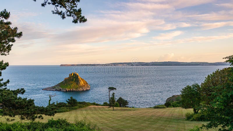 Thatcher Rock, Torquay, Torbay, England Stock Image - Image of path ...