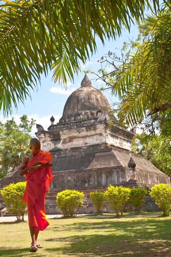 That Makmo Stupa,Wat Wisunalat,Luang Prabang,Laos. Stock Image - Image ...