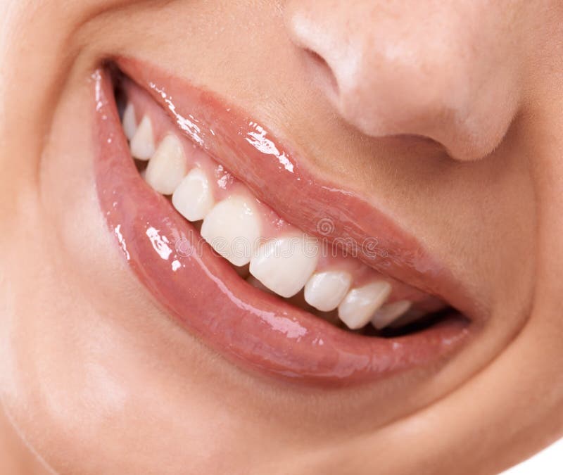 Thats a Perfect Smile. a Womans Mouth and Teeth. Stock Image - Image of ...