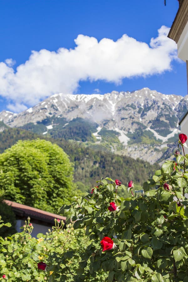 Thaur Austria. Architecture Thaur Stock Photo - Image of field ...