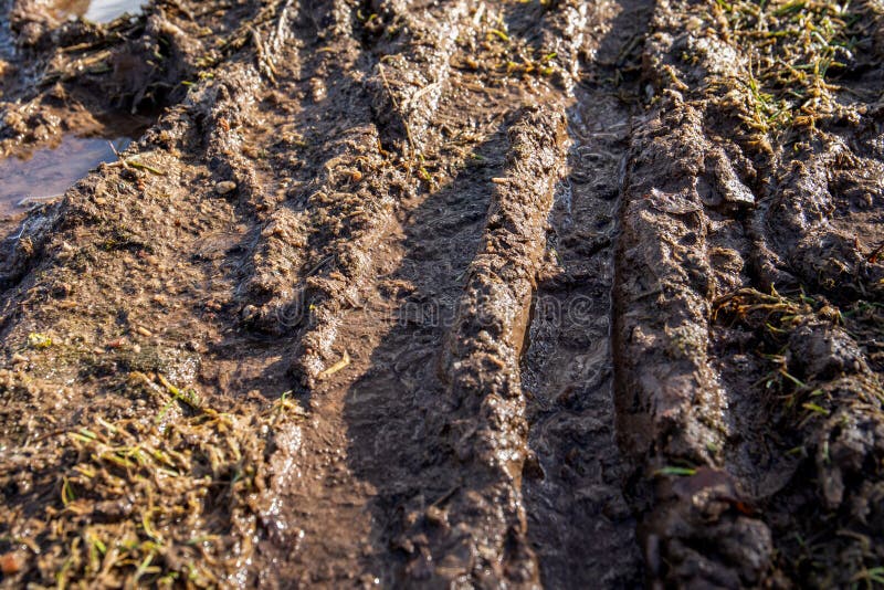 Thaw and Mud. Gravel and Country Roads during Spring Stock Image ...