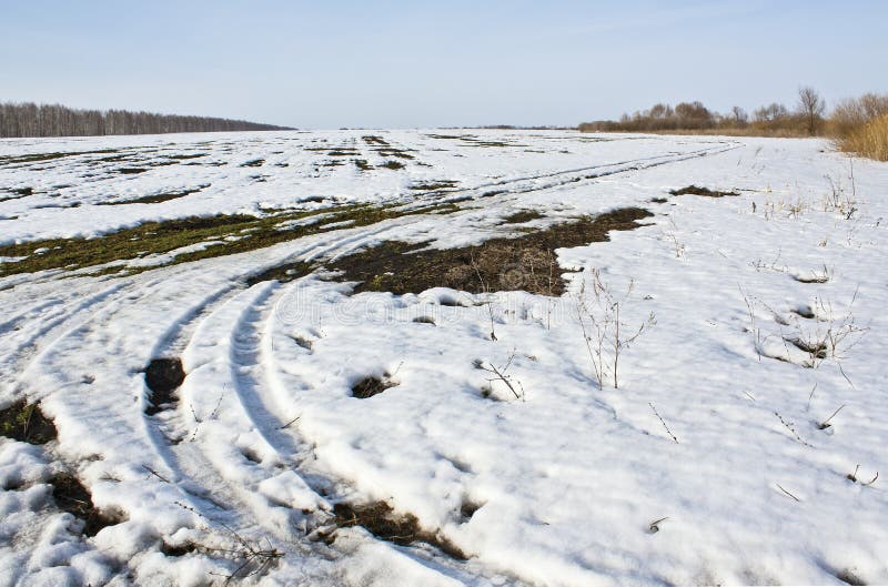 Thawed patches stock photo. Image of patches, field, clouds - 36114908