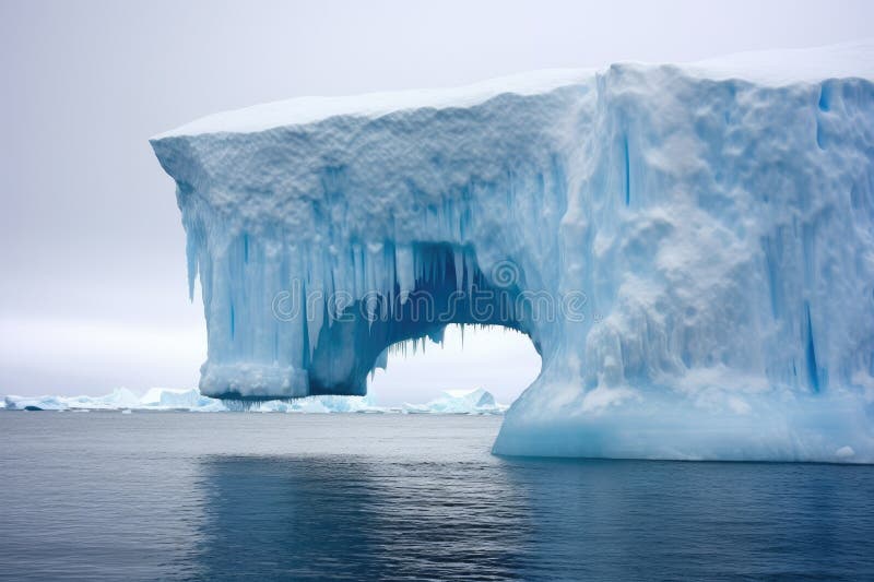 Thawing Iceberg, Showing Water Droplets and Cascading Waterfall Stock ...