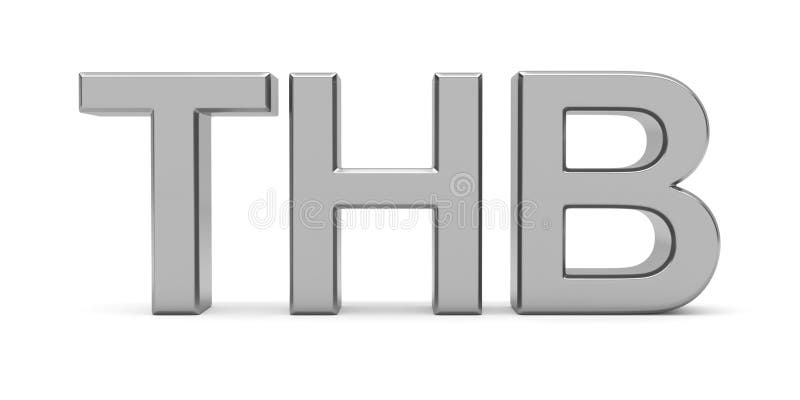 THB Thai Baht Currency Code Stock Illustration - Illustration of bank ...