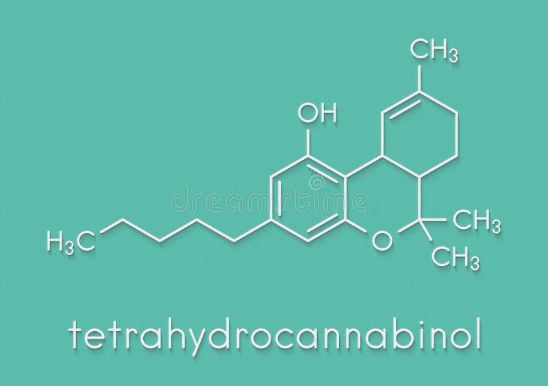 Cannabis Della Formula CBD THC Formula Chimica Di Cannabidiol E Di ...